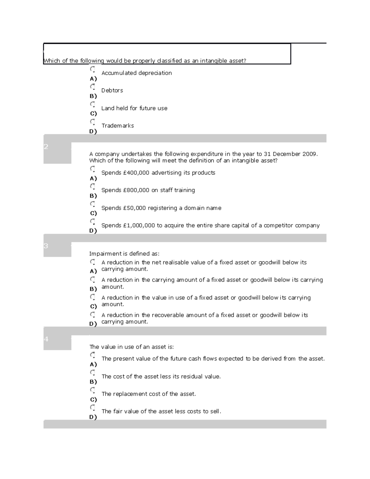 MCQ 30 - notes - Which of the following would be properly classified as ...