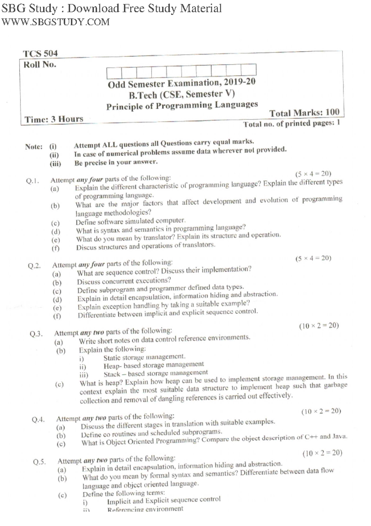 Ppl-2019 - Practice exam paper - SBG Study : Download Free Study ...