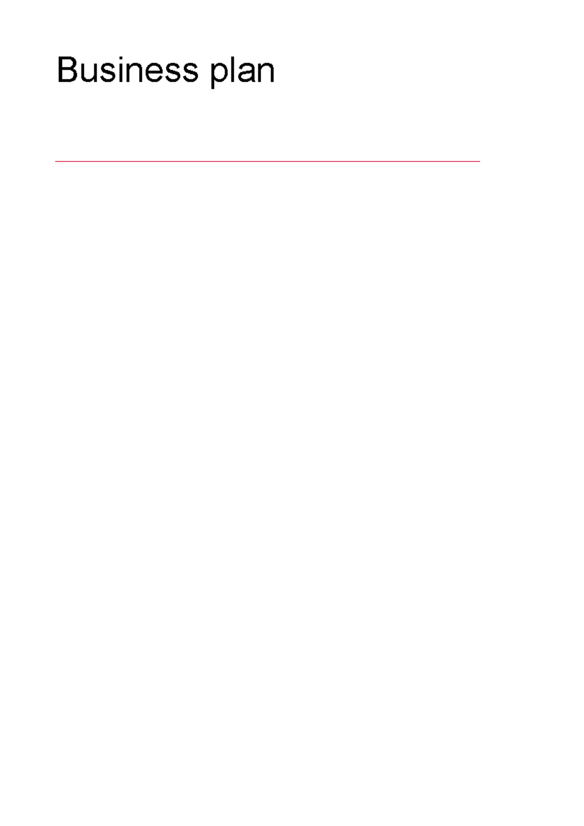 Business plan template - Business plan Section one Your business idea ...