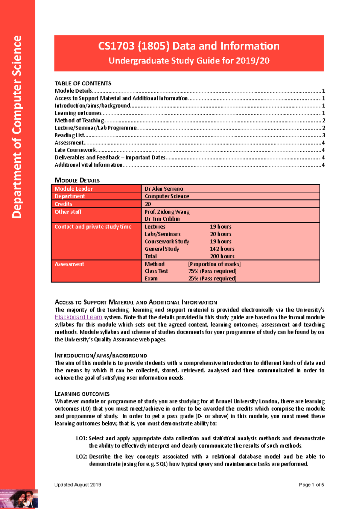 CS1703 Study Guide 2019-20 - Department of Computer Science TABLE OF ...