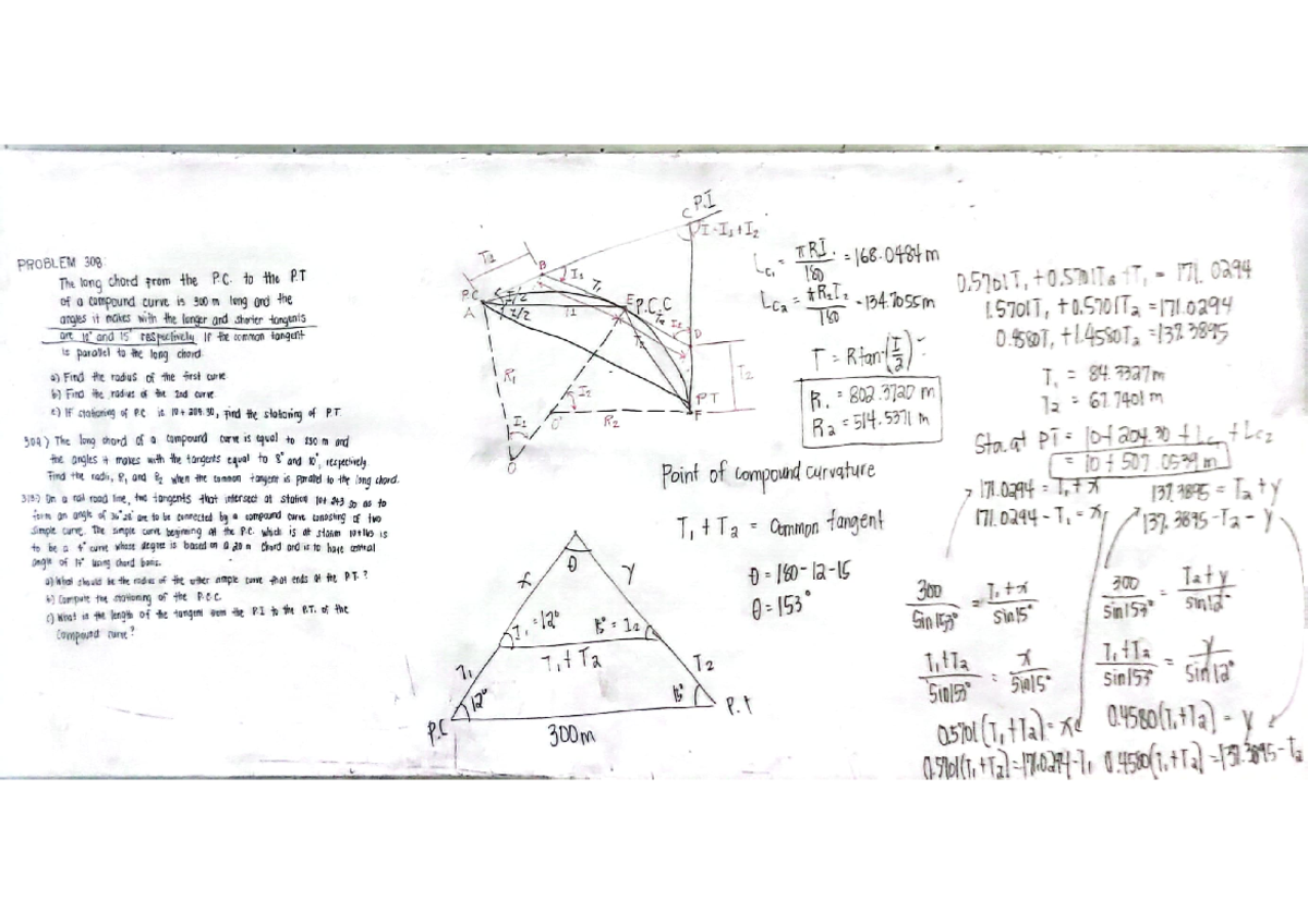 Compound and Reversed Curve - Fundamentals of Surveying - Studocu