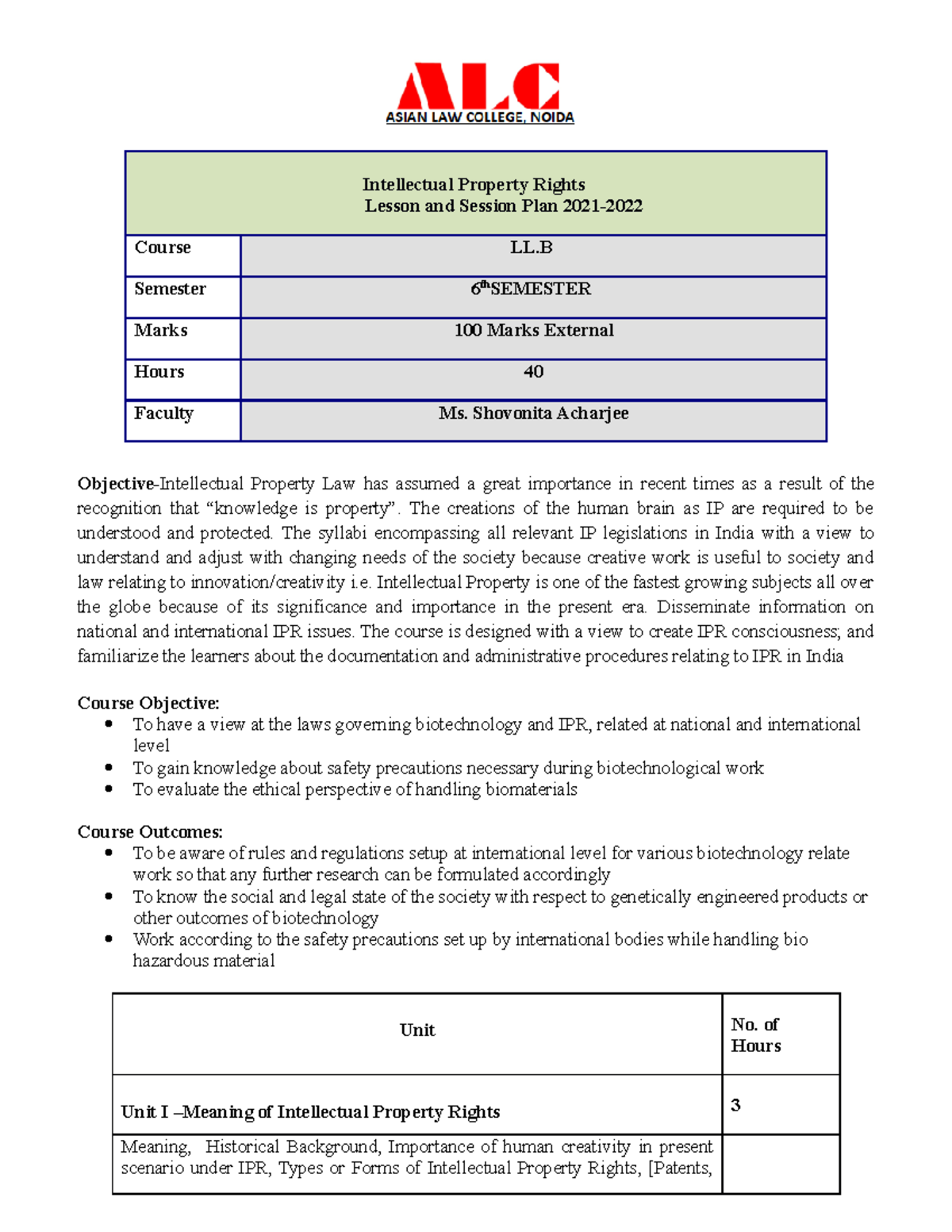IPR Lesson and Session Plan 2021 2022 - Intellectual Property Rights ...