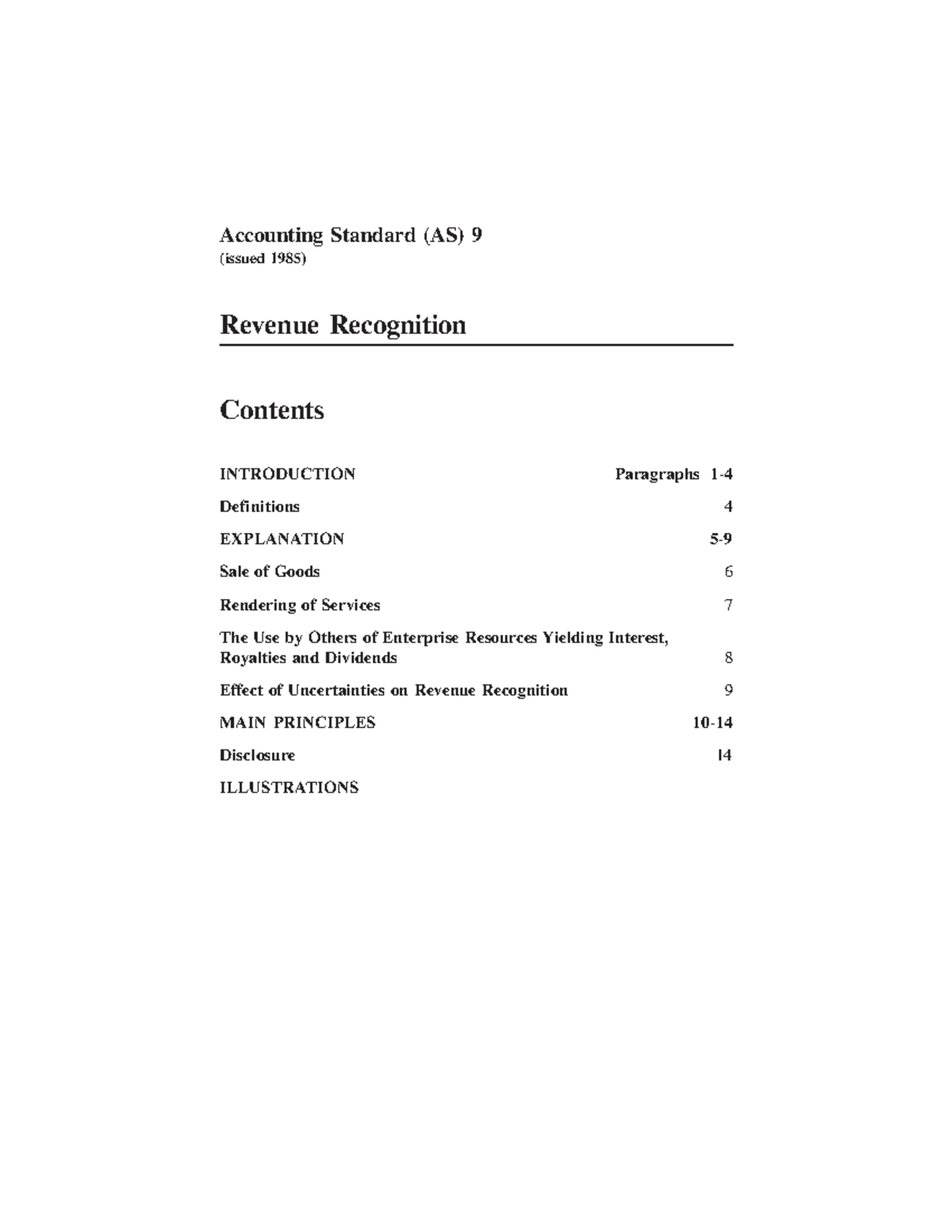 27275 asb-as-9 - AS ICAI - Accounting Standard (AS) 9 (issued 1985 ...
