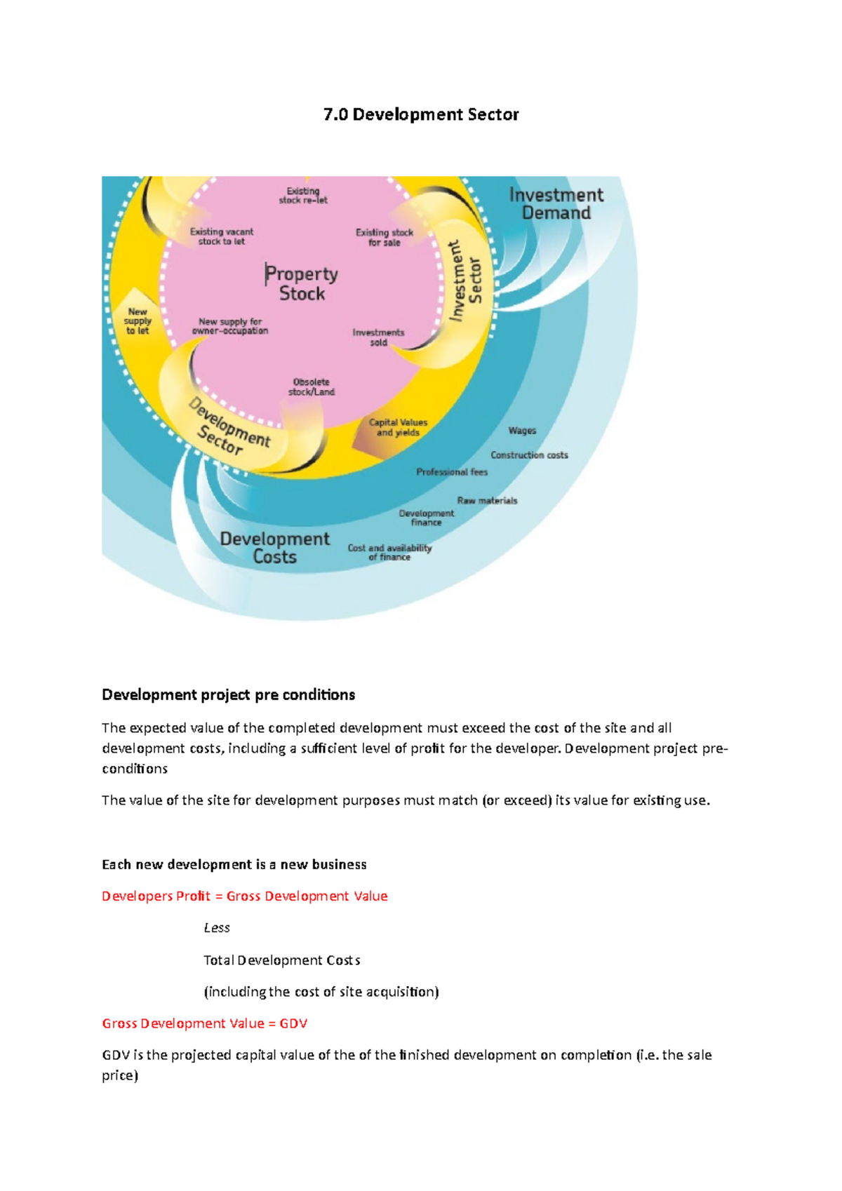 7.0 Development sector - 7 Development Sector Development project pre ...