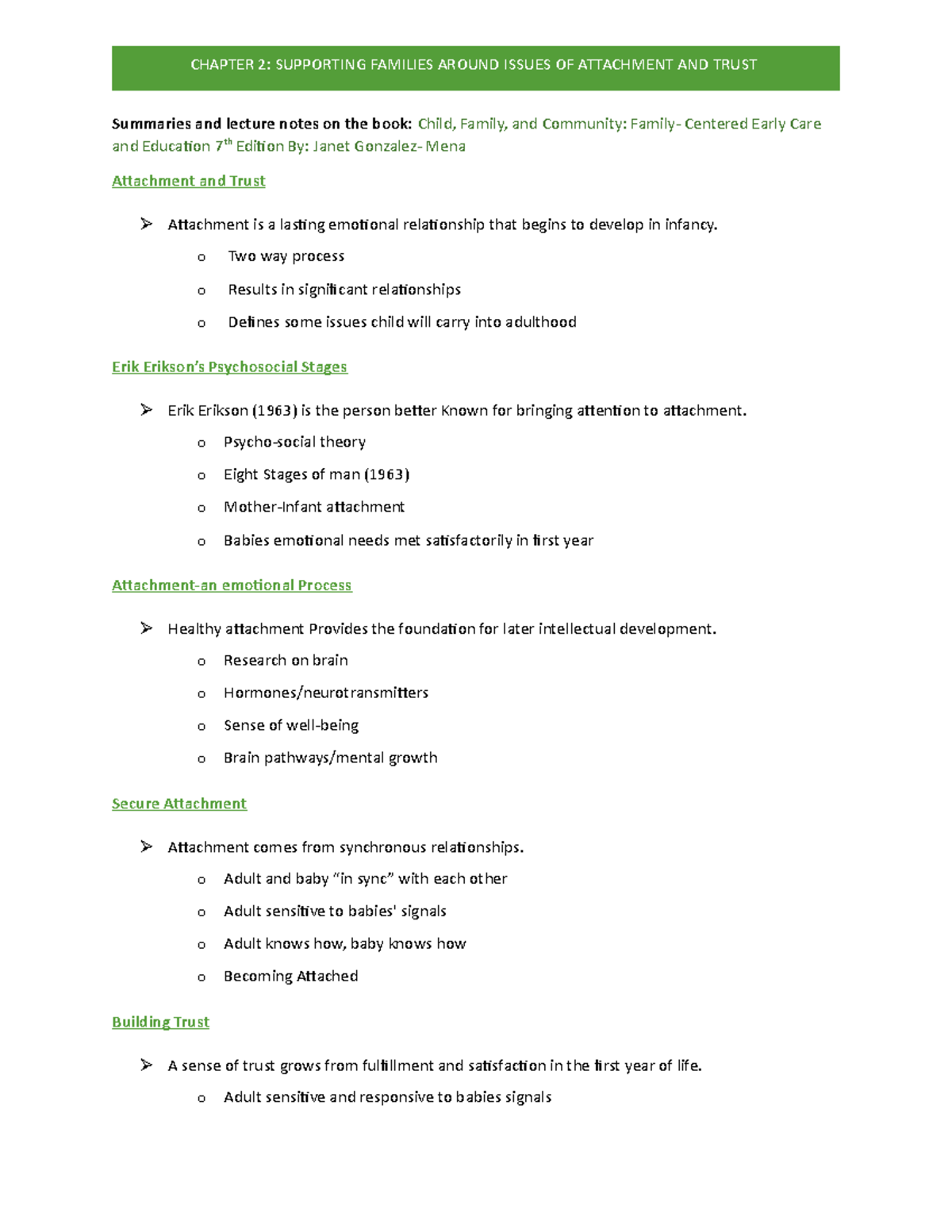 Chapter 2 Supporting Families around issues of Attachment and Trust ...