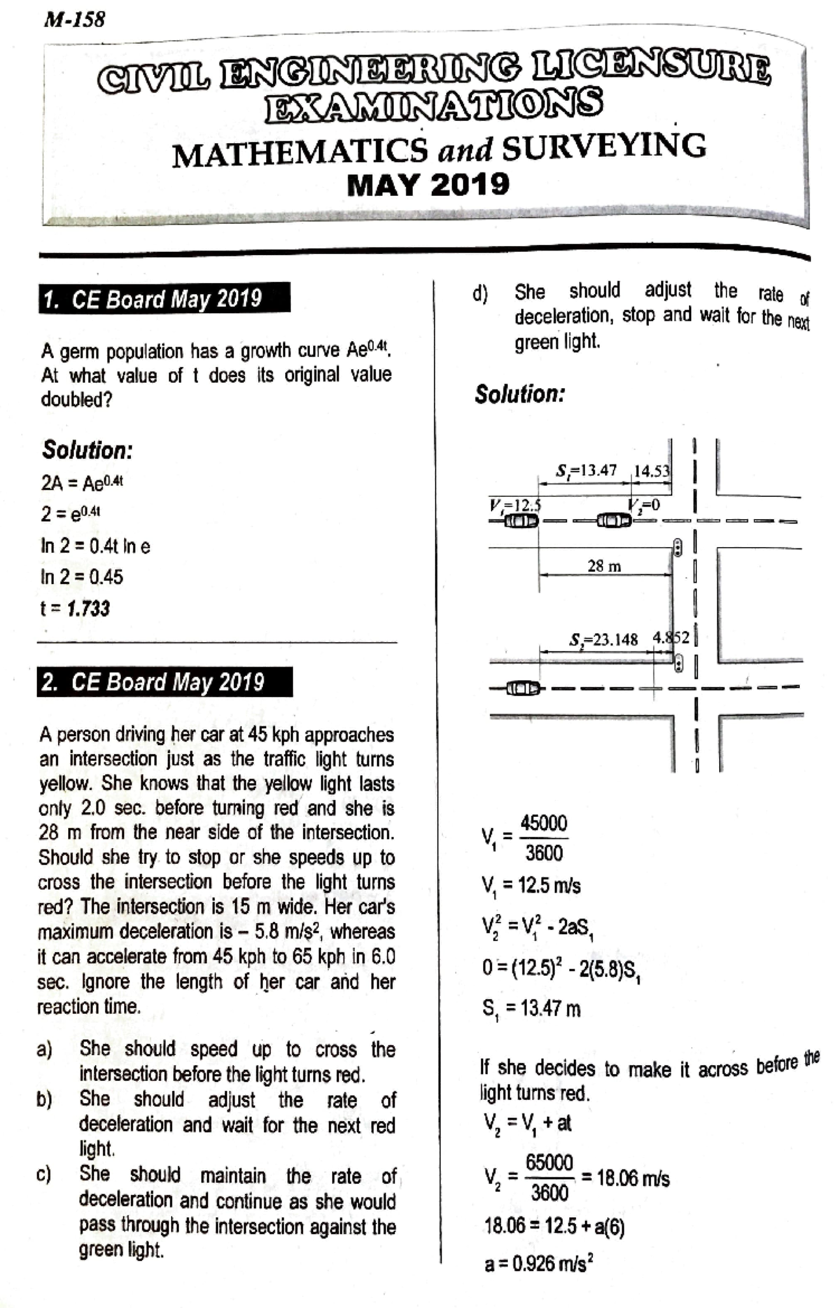 2019-NOV MSTE - Past Board Exam - £'ITfi@ .. MATHEMATICS and SURVEYING ...