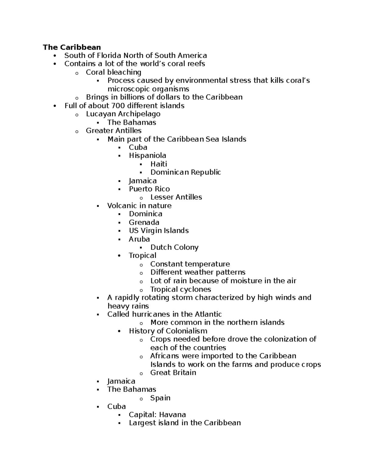 The Caribbean Notes - The Caribbean South of Florida North of South ...