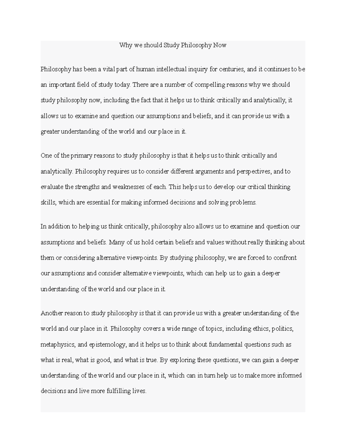 Why we should be studying Philosophy now - Why we should Study ...