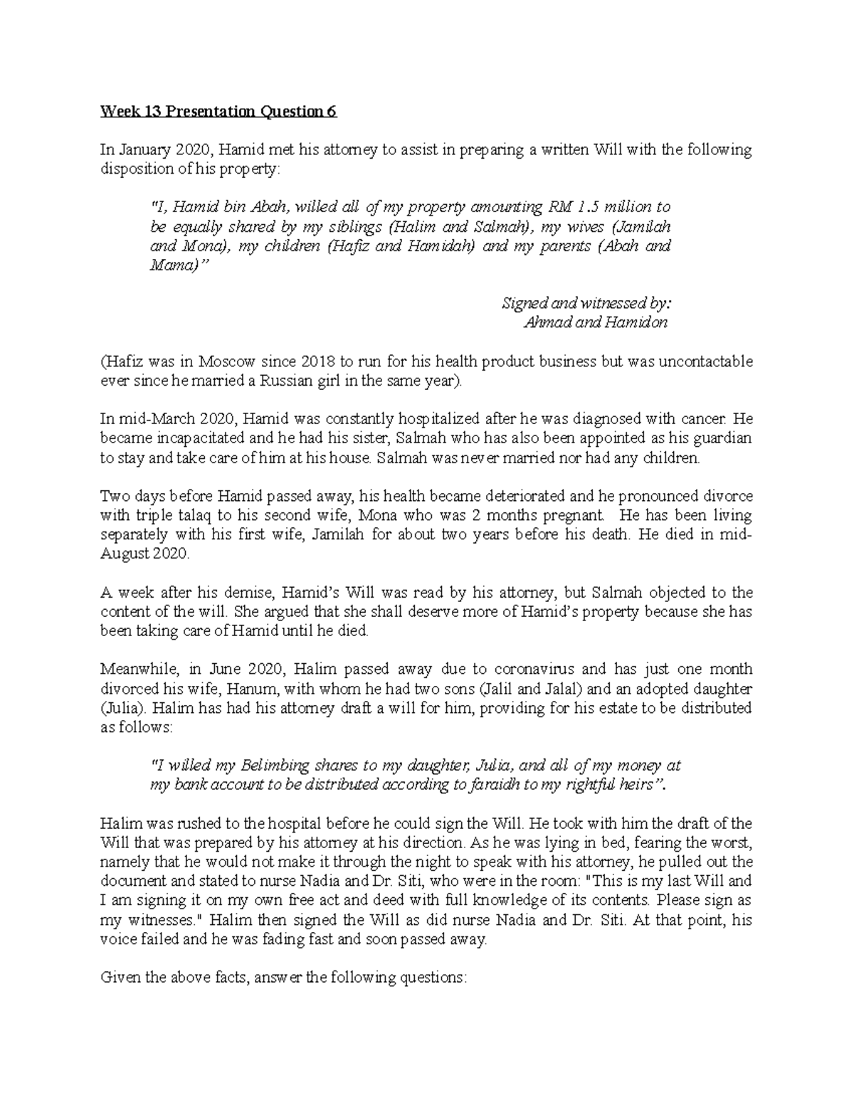 Week 13 Presentation Question 6 - Week 13 Presentation Question 6 In ...