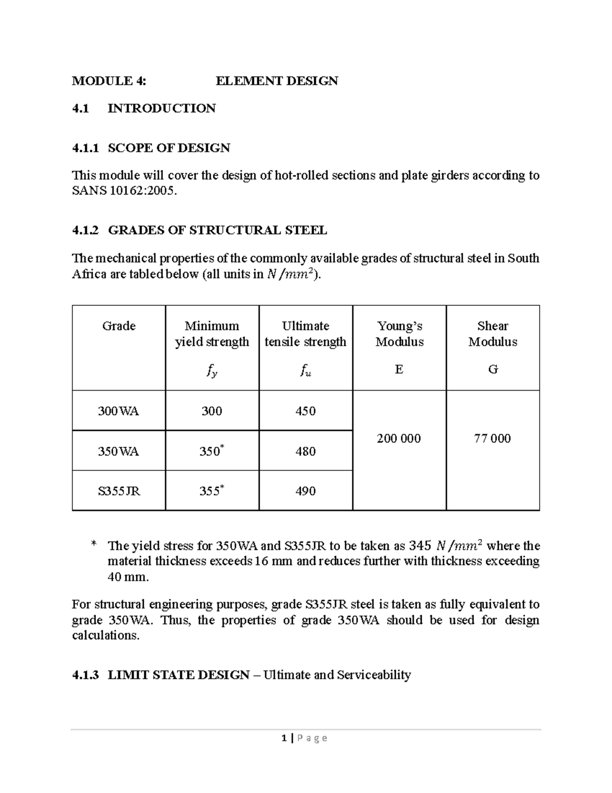element design notes - MODULE 4: ELEMENT DESIGN 4 INTRODUCTION 4.1 ...
