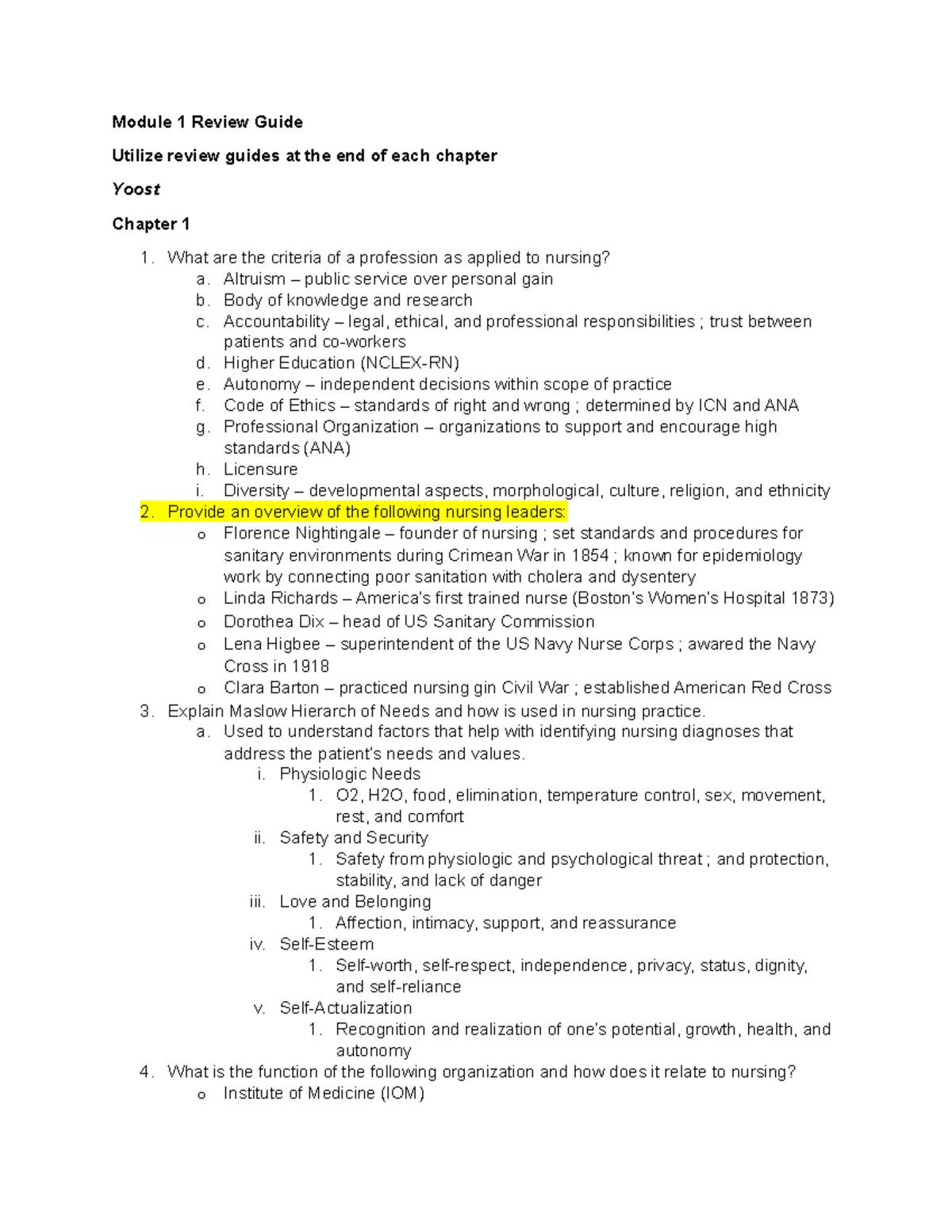 Module 1 Review Guide - Module 1 Review Guide Utilize review guides at ...