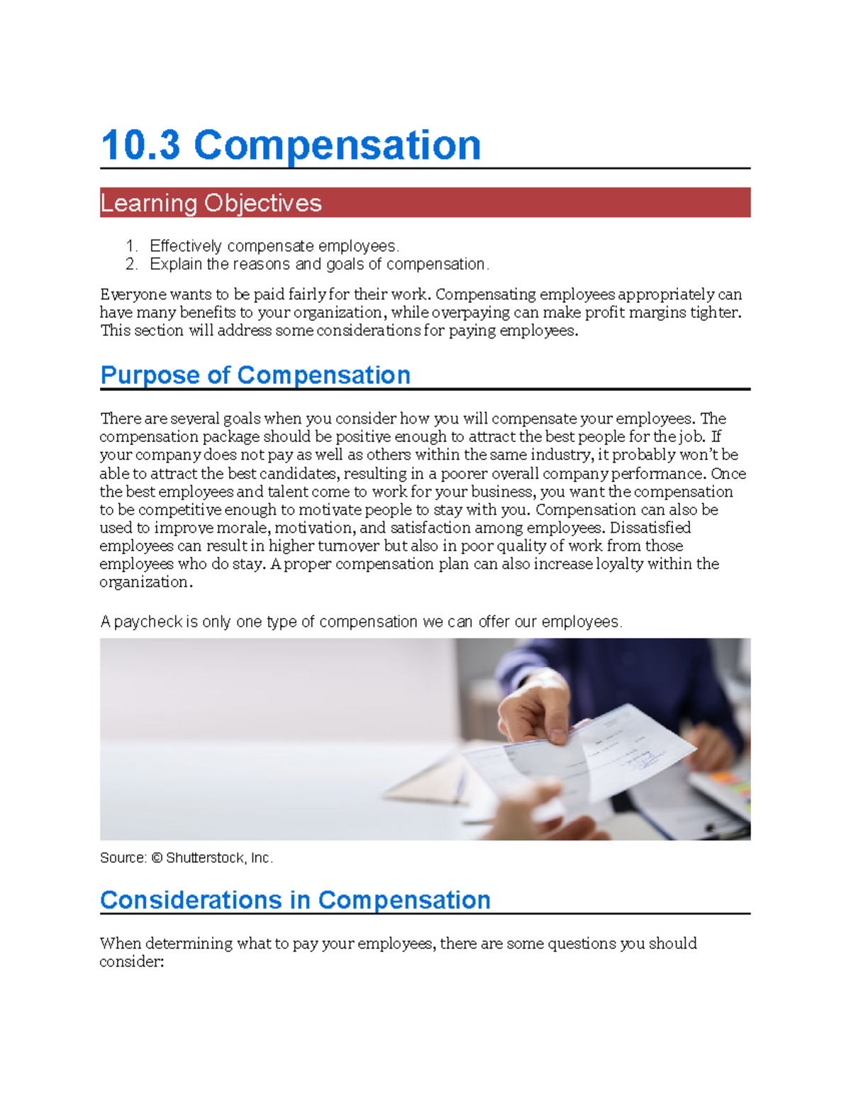 10.3 Compensation - 10 Compensation Learning Objectives Effectively ...