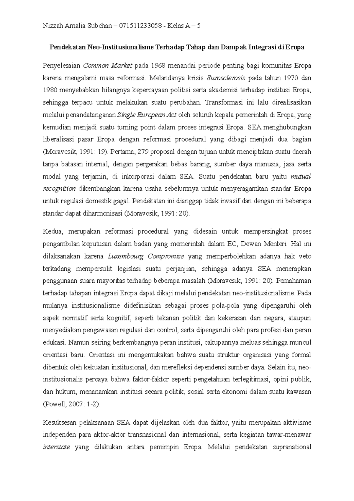 Week 5-Pendekatan Neo-Institusionalisme Terhadap Tahap dan Dampak ...