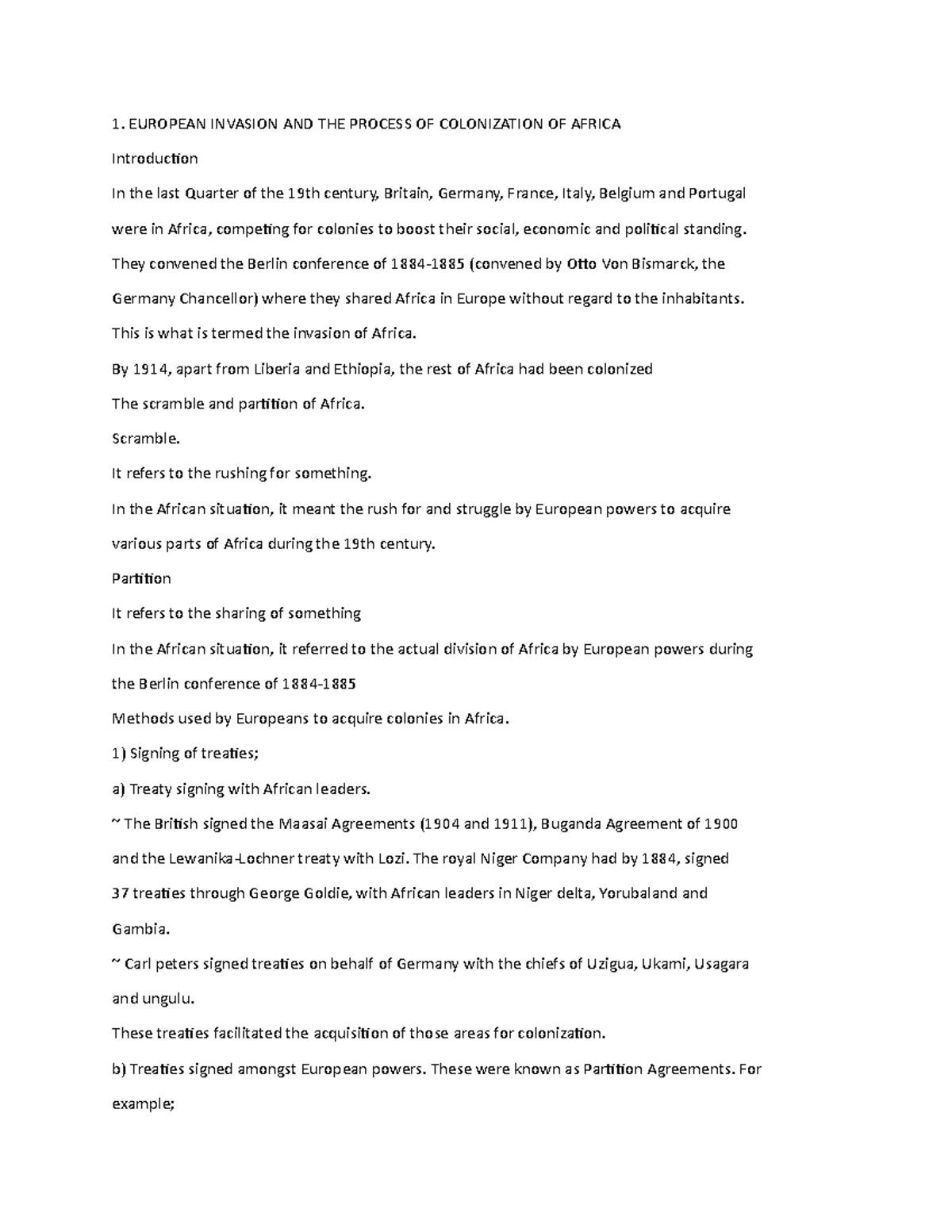 23 - notes for World Civilizations II - 1. EUROPEAN INVASION AND THE ...