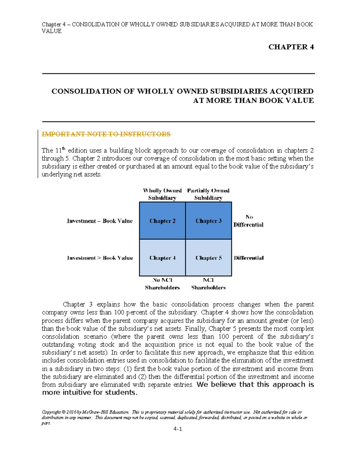 Ch 4 Outline - Summary Advanced Financial Accounting - Chapter 4 ...