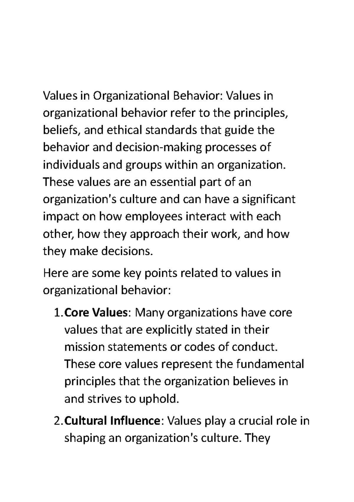 Values and Emotions in Organizational Behavior - Values in ...