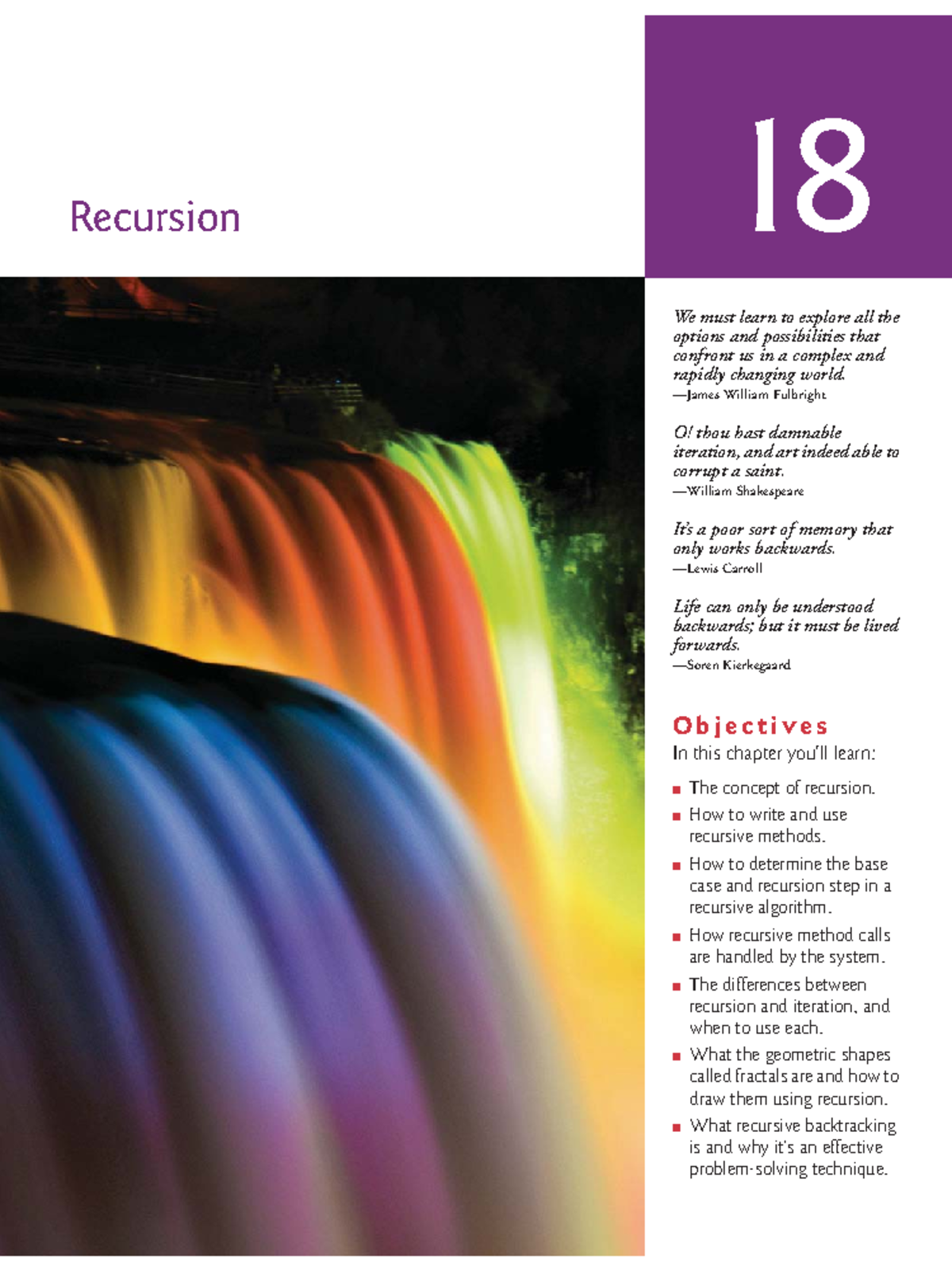 Chapter 18 - Recursion - 18 Recursion We must learn to explore all the ...