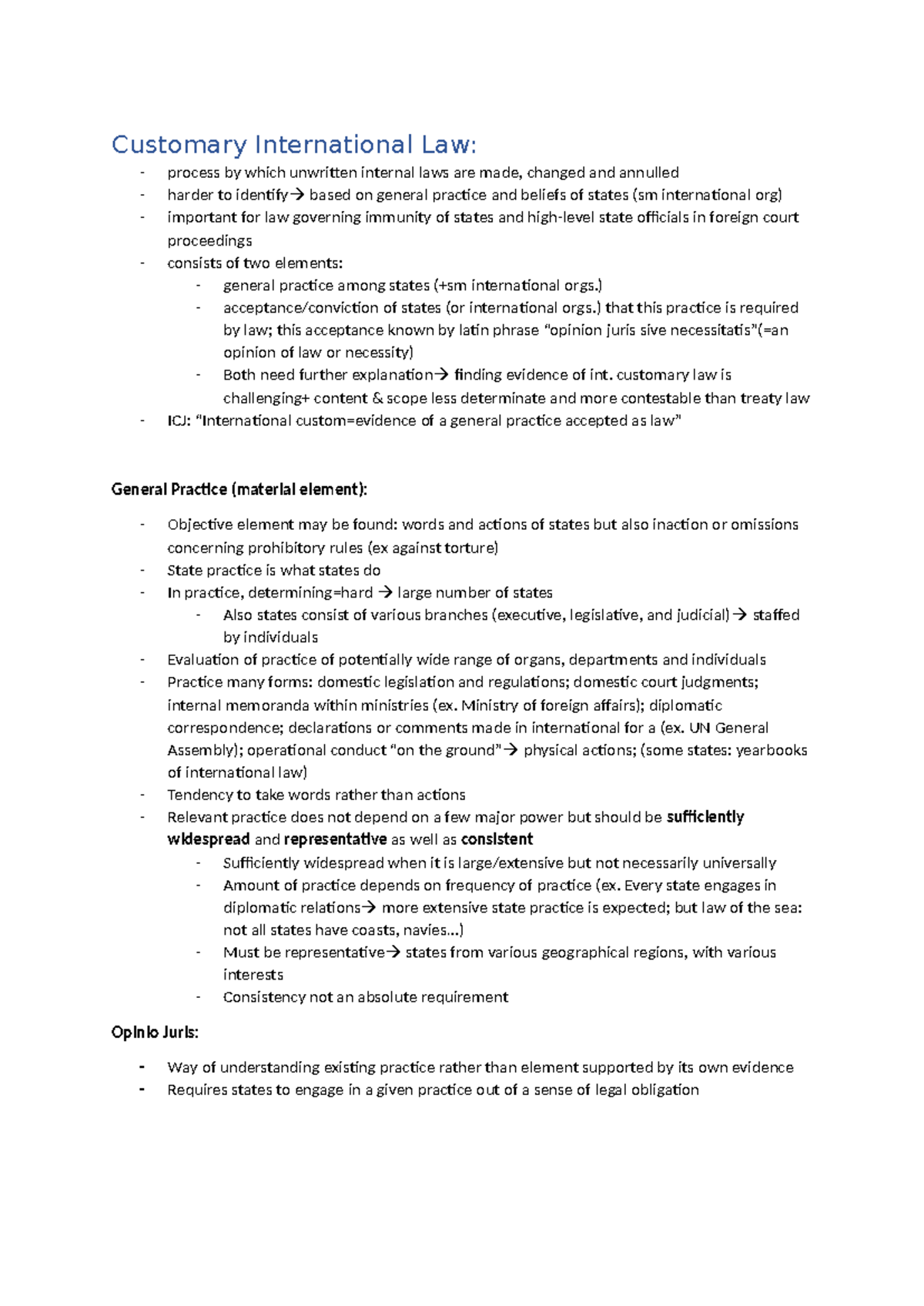Customary International Law Preview - Customary International Law ...