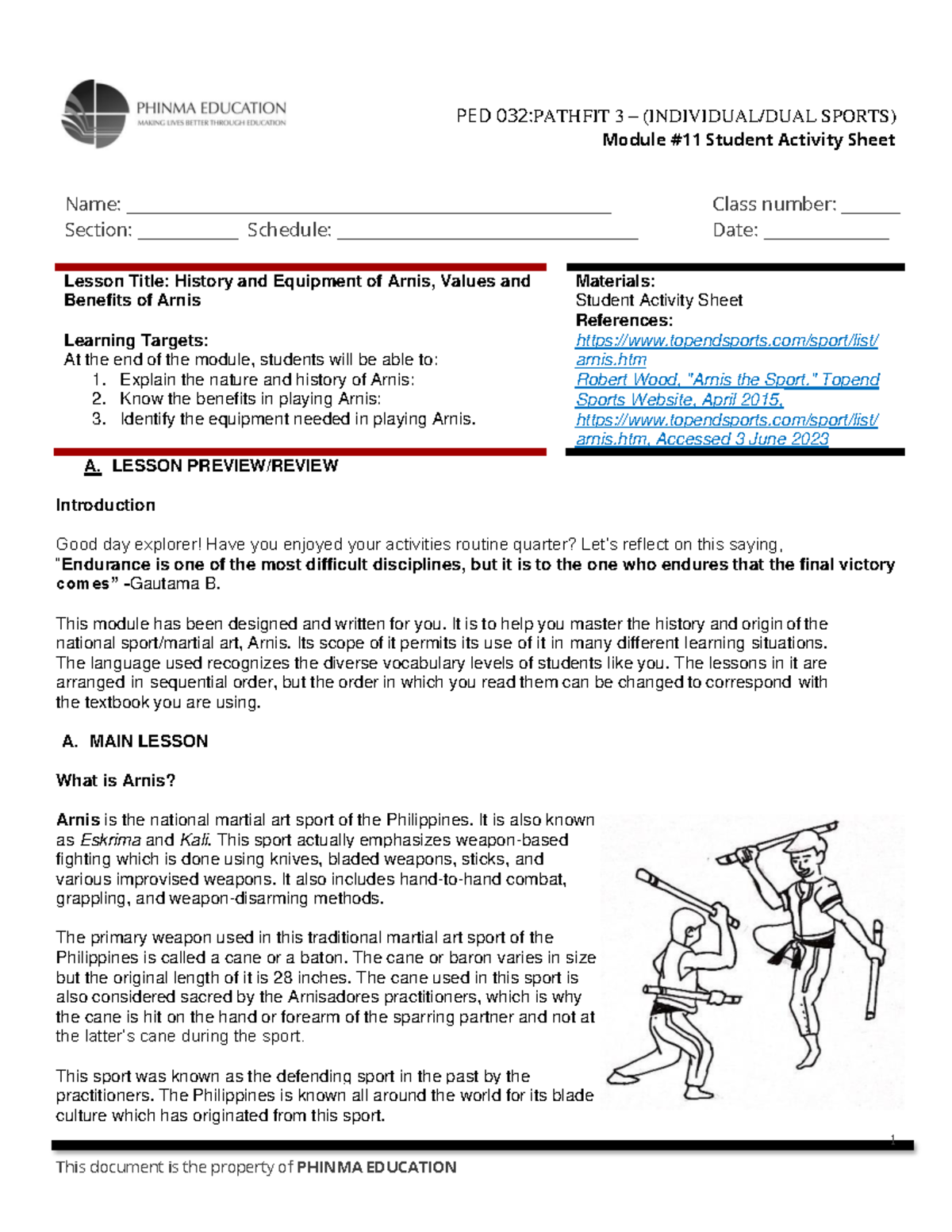 PED-032 SAS Lesson-11 - Physical education-ped reviewer or note ...