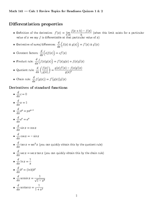 Math 141 Notes 5 Worksheets 21-25 - WeBWork Hw20 Worksheet#2l ...
