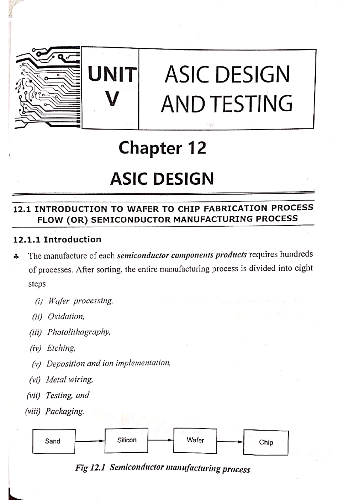 Vlsi unit 5 - Ghhhj - UNIT ASIC DESIGN V AND TESTING Chapter 12 ASIC ...