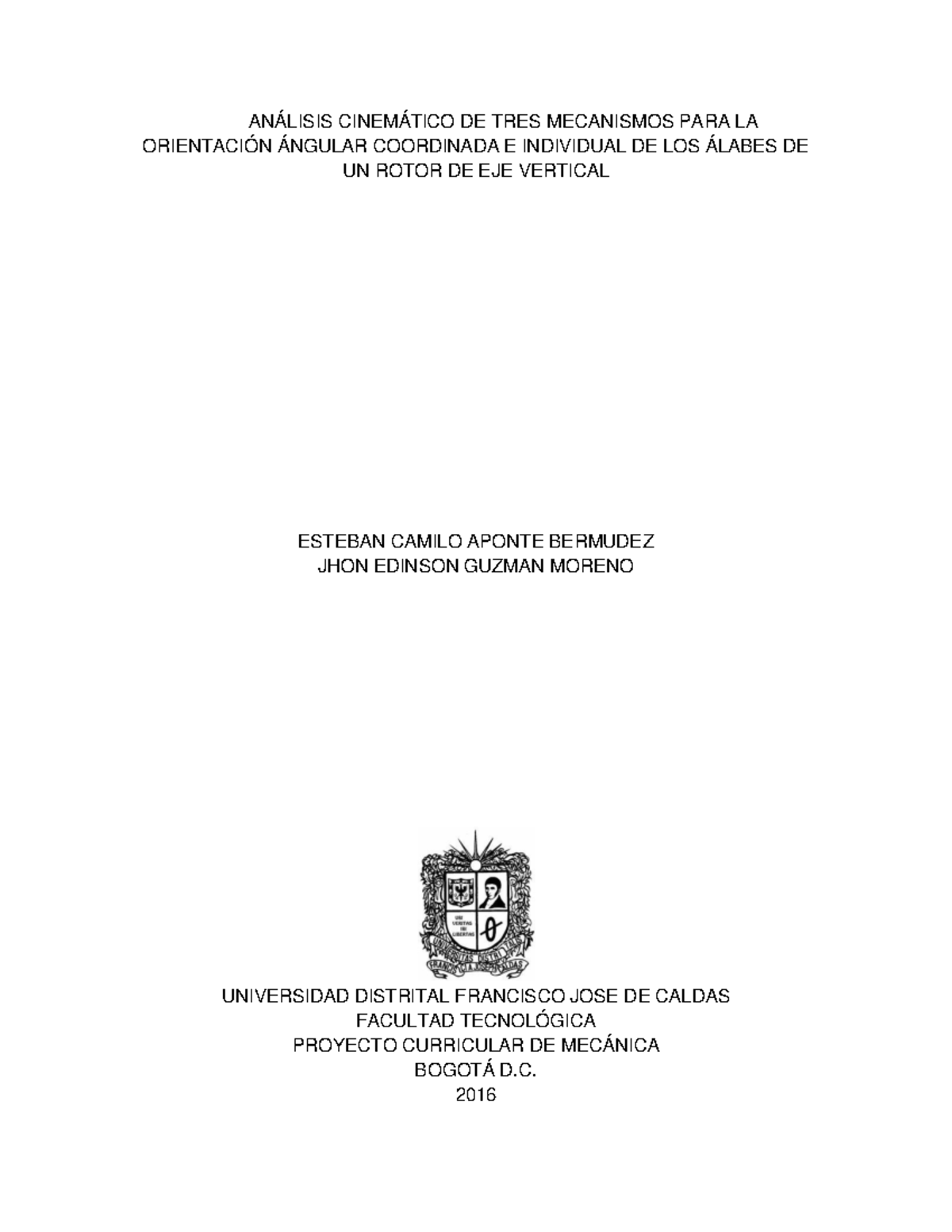 Guzmán Moreno Jhon Edinson 2016 - ANÁLISIS CINEMÁTICO DE TRES ...