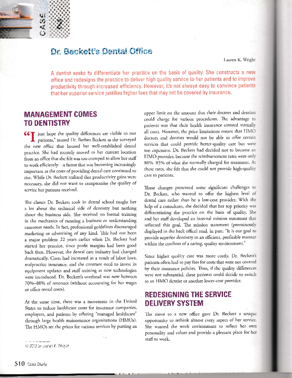 Mod 2 Dr. Beckett - N/A - Dr. Beckett's Dental Office Lauren K. \fright ...