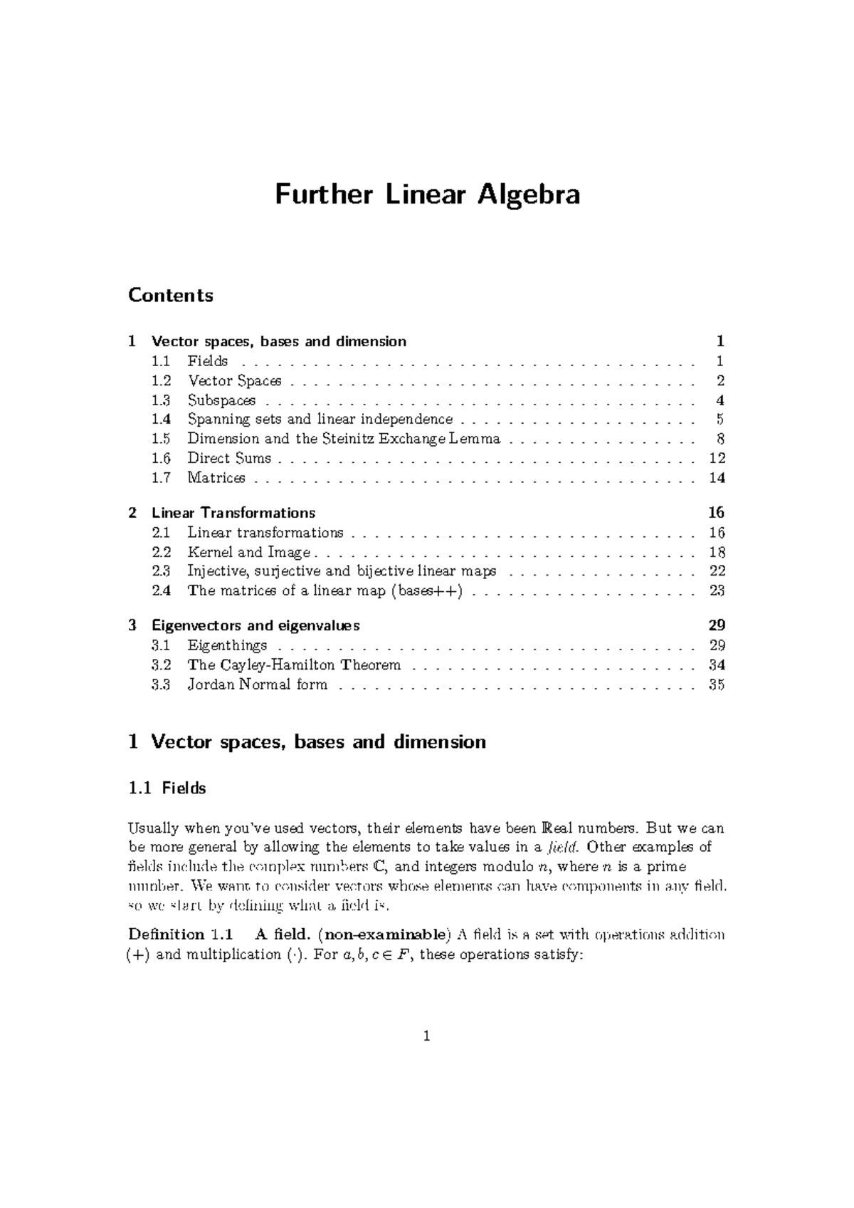 Lecture Notes 2023/2024 - Ú«®¬ ̧»® Ô·²»¿® ß ́¹»¾®¿ Ý±²¬»²¬ ï Ê»½¬±® °¿½ ...