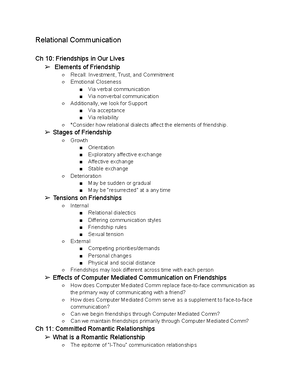 Chapter 1: A first look at Interpersonal Communication part two - A first look at Interpersonal ...