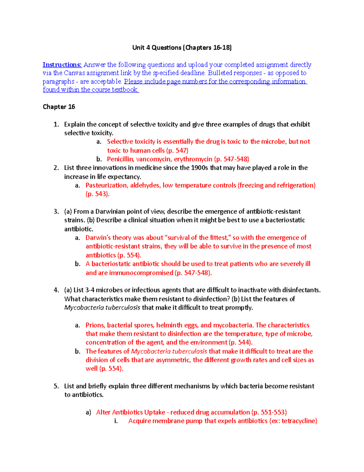 Unit 4 Questions - study guide - Unit 4 Questions (Chapters 16-18 ...
