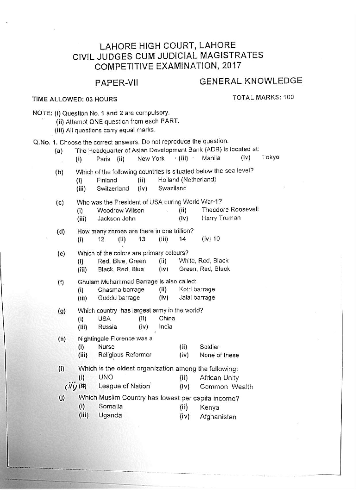 CJ-Papers-2017 - Civil Judge Past Papers - Law - Studocu