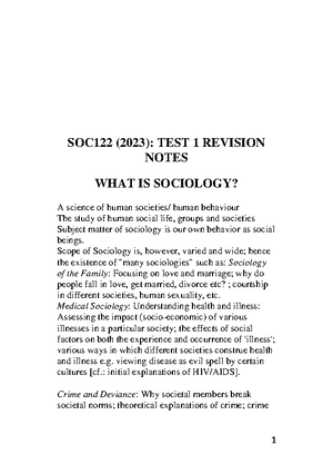 SOC 121 Course outline - UNIVERSITY OF BOTSWANA DEPARTMENT OF SOCIOLOGY ...