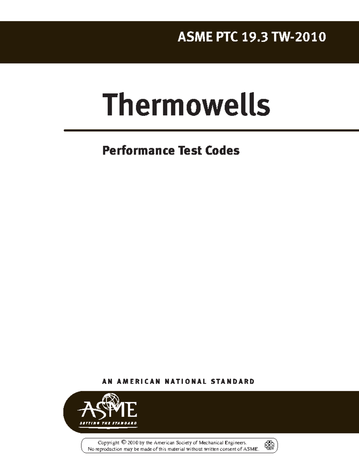 ASME-PTC-19.3TW - A N A M E R I C A N N A T I O N A L S T A N D A R D Thermowells ASME PTC 19 TW ...