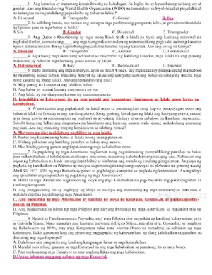 PE-Long Test - long test - PHYSICAL EDUCATION 9 LONG TEST What is the ...