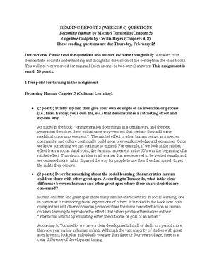Reading Report #6 - READING REPORT 6 (WEEKS 12-14) QUESTIONS-Updated ...