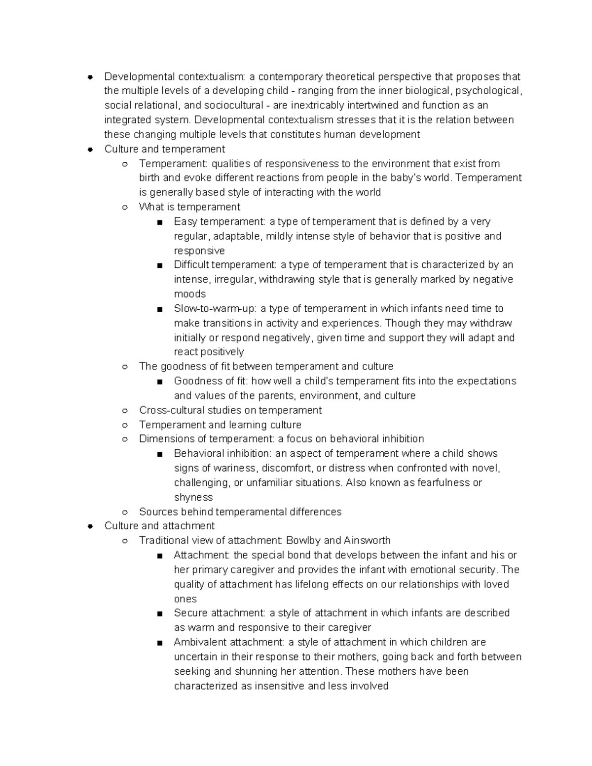 Ch 4 Culture and Developmental Processes Notes and Vocabulary ...