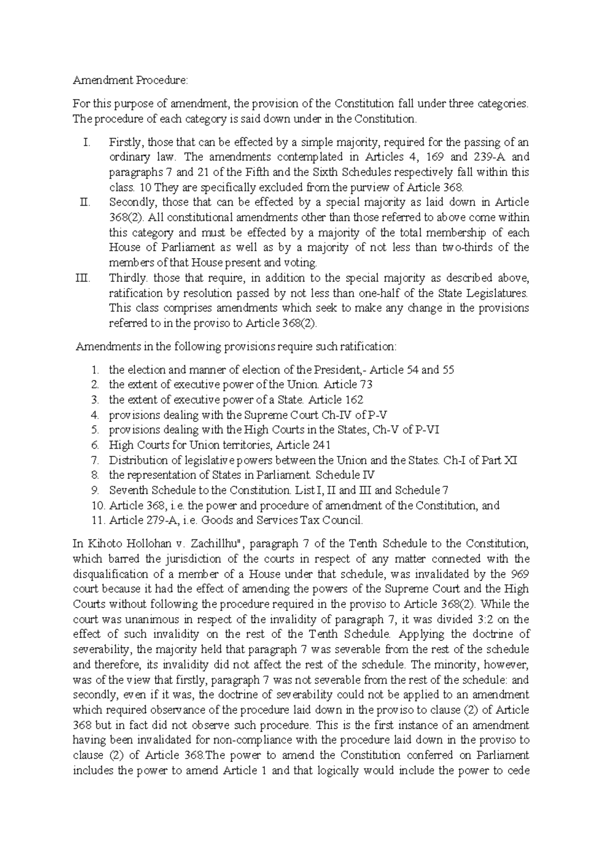 Amendment Procedure Module 8 - Amendment Procedure: For this purpose of ...