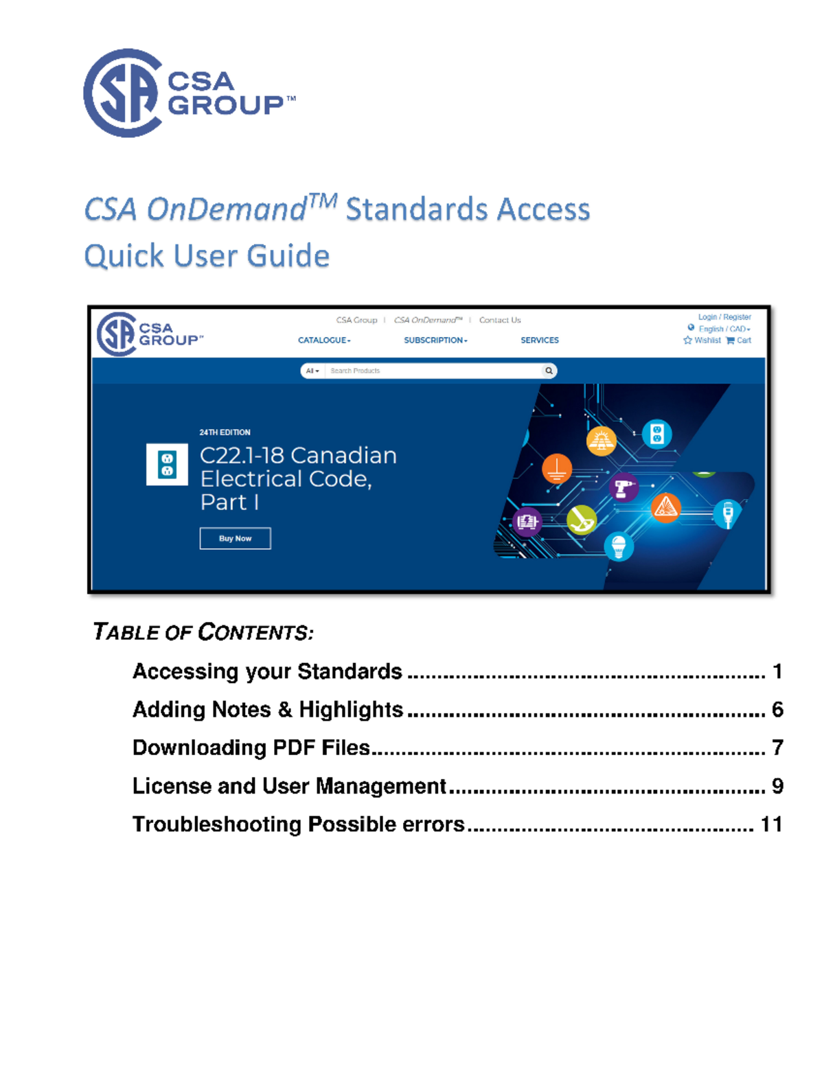 How to CSA web Library - best i can do - SA CSA GROUP TM CSA OnDemandTM Standards Access Quick ...