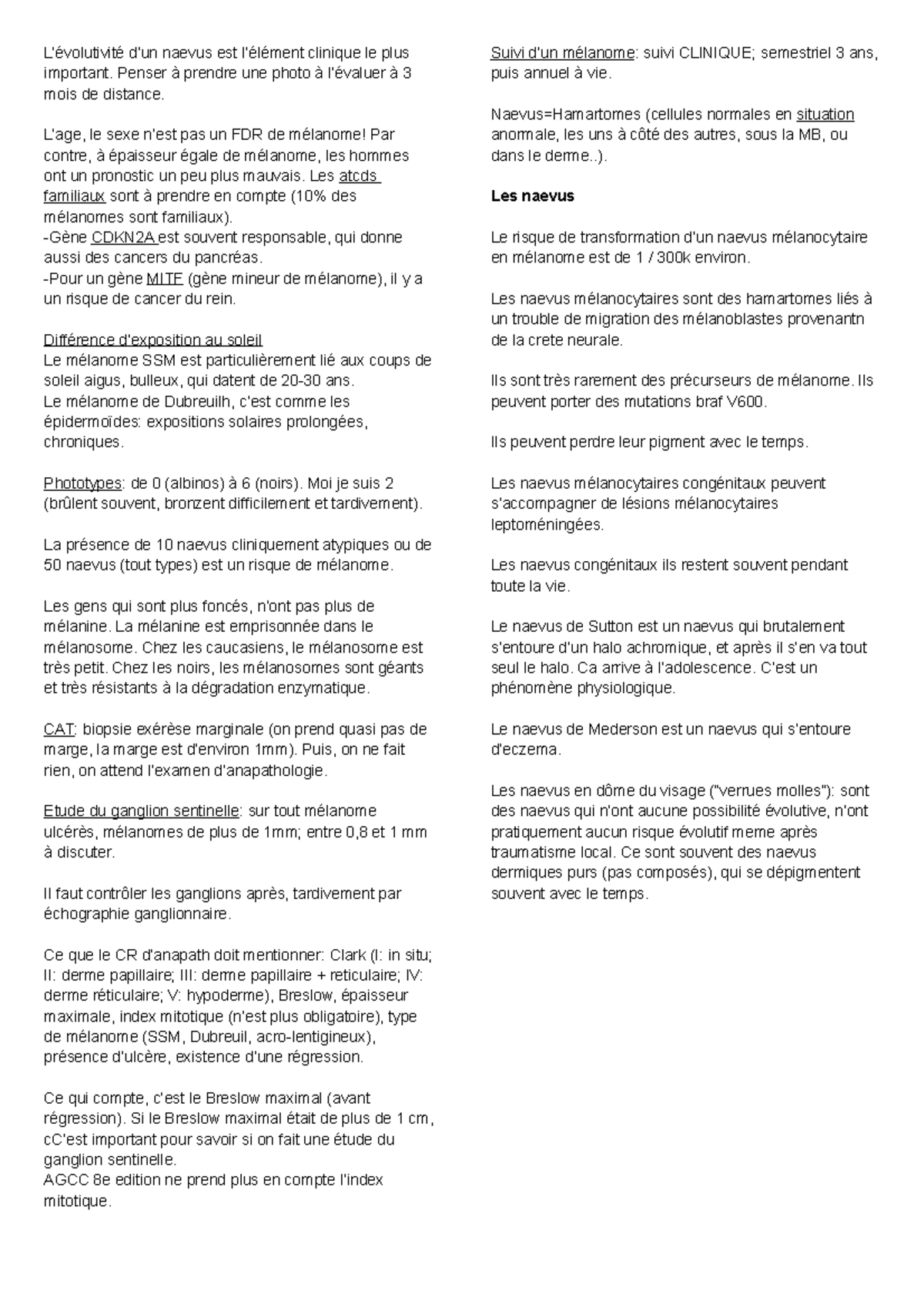 Naevus et mélanomes - ED donné dans le cadre de la R2C, la nouvelle ...