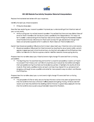 HIS 100 Module One Activity Pascual - HIS 100 Module One Activity ...