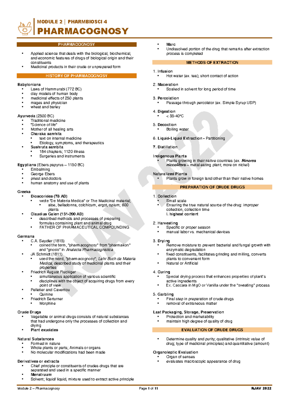 PCOG- Cascabel - Pcog - MODULE 2 │ PHARMBIOSCI 4 PHARMACOGNOSY ...