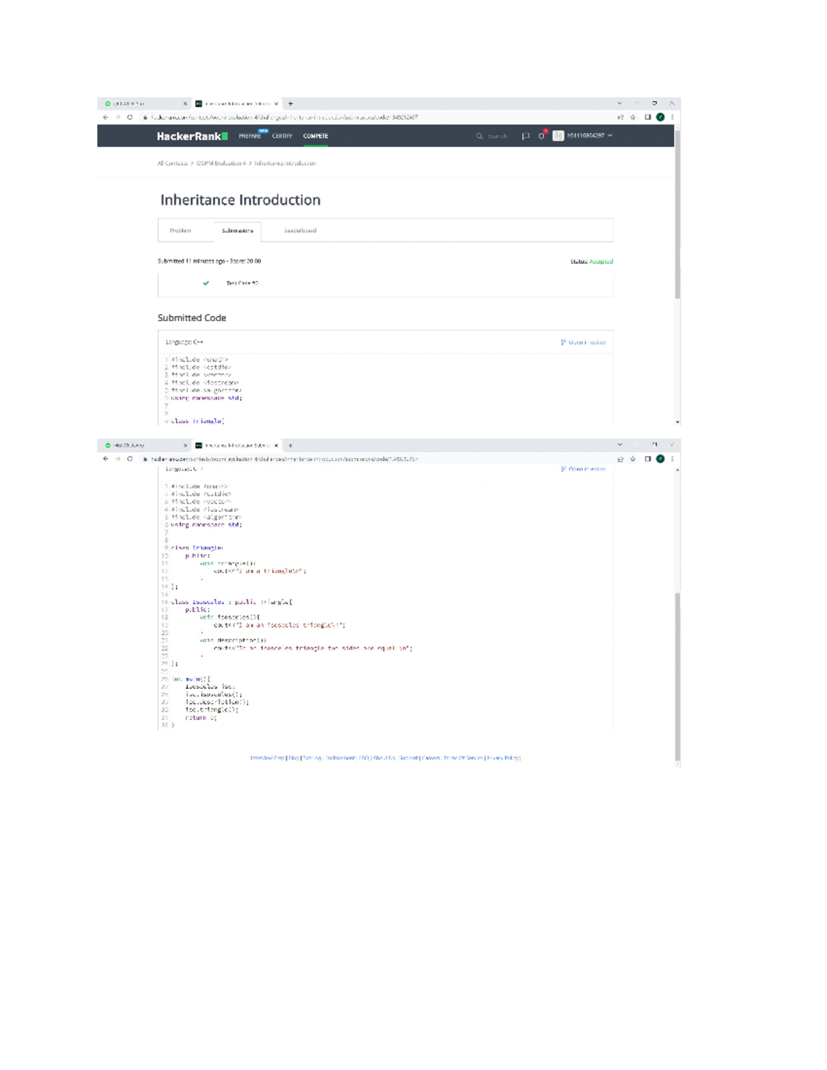 Oopm1 - oops concept in bref - 46 (46) WhatsApp x Inheritance Introduction Submis x x C a NEW ...