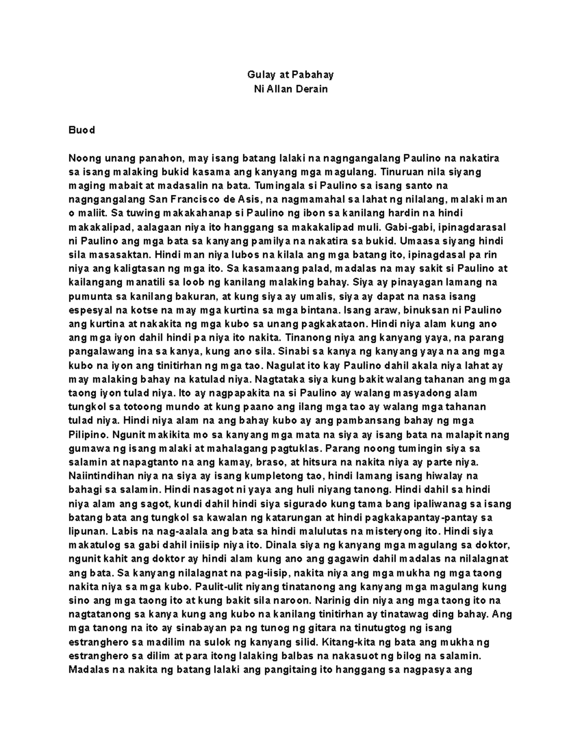 Gulay at Pabahay - Tinuruan nila siyang maging mabait at madasalin na ...