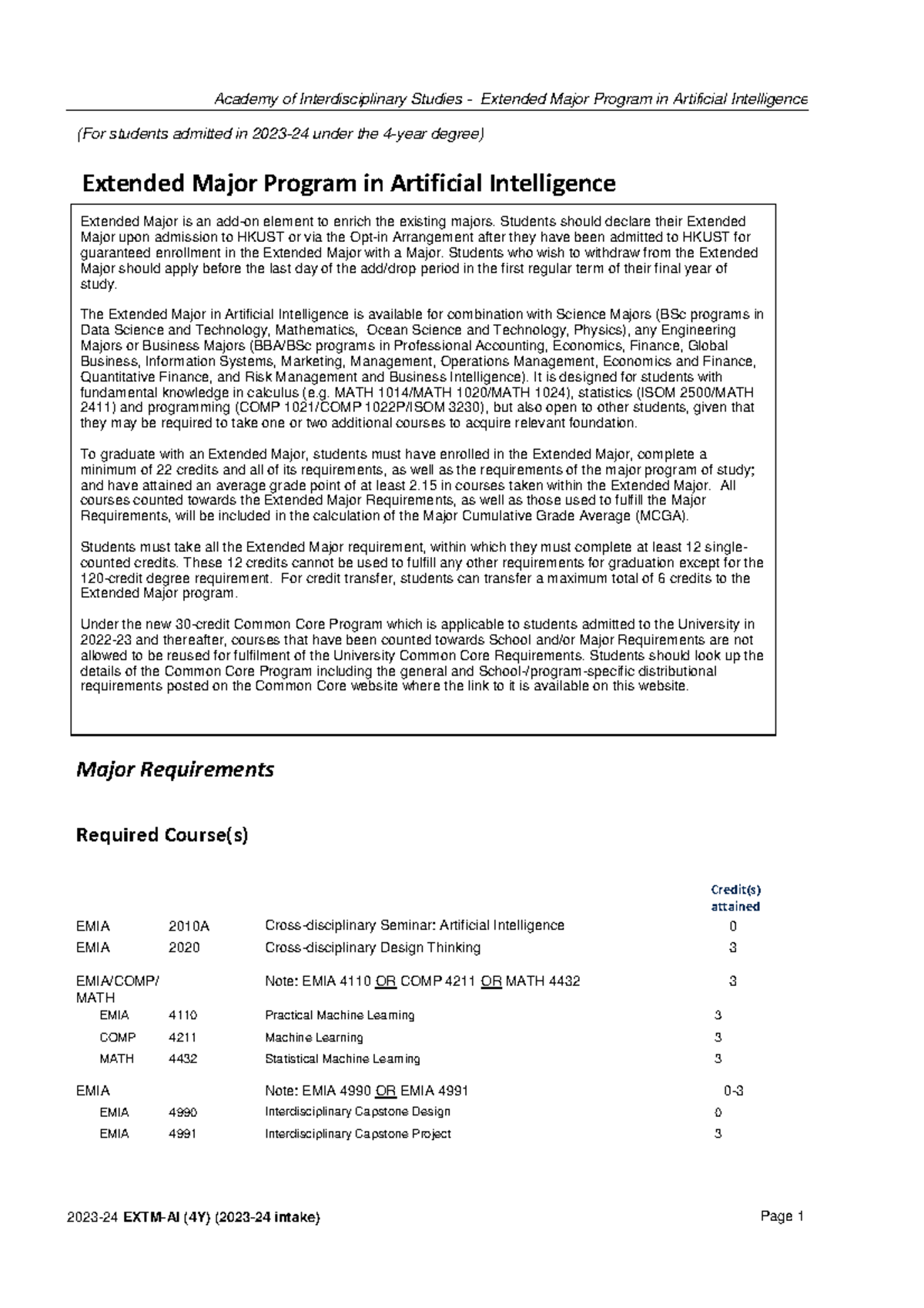 23-24extm-ai - Extended Major Program in Artificial Intelligence ...