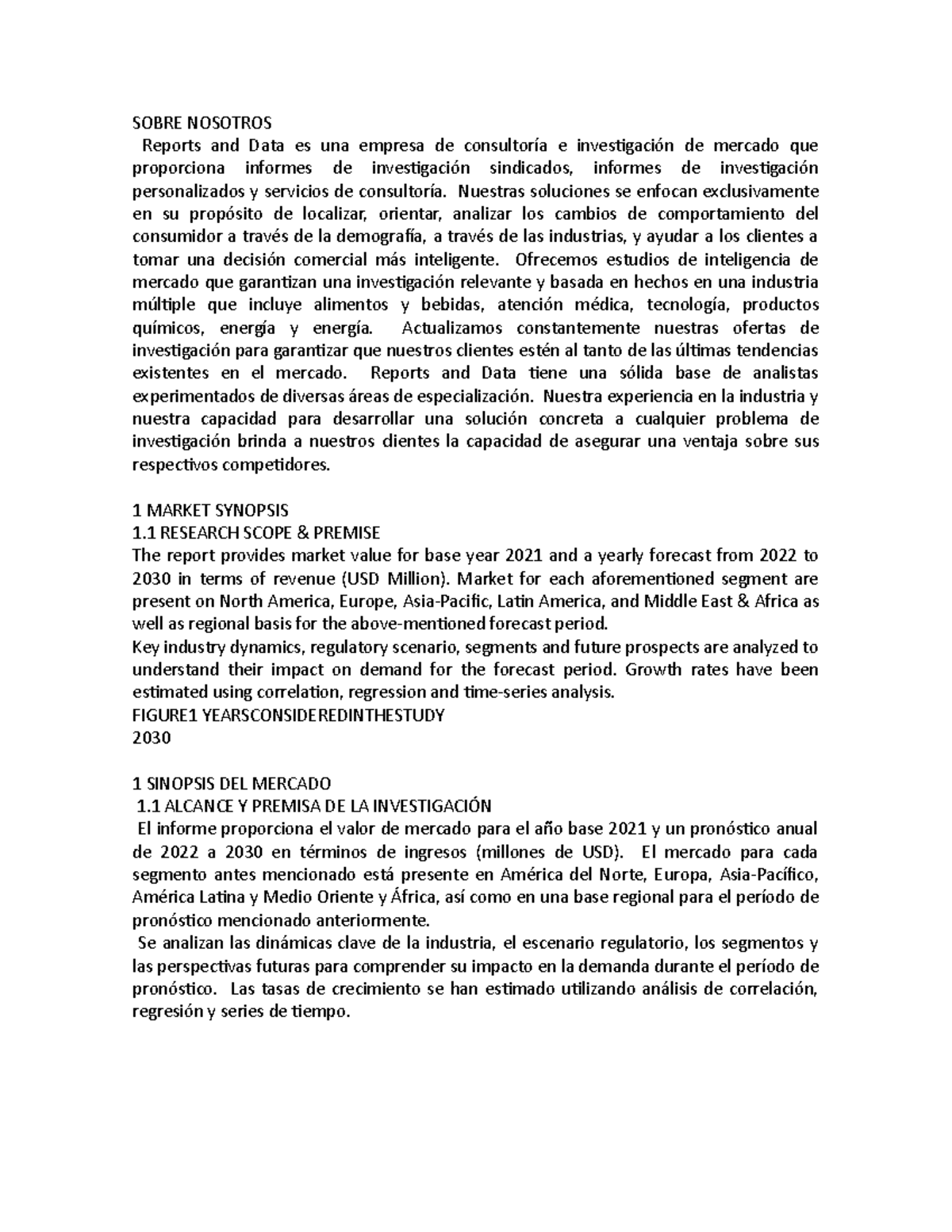 Traduccion p48 - SOBRE NOSOTROS Reports and Data es una empresa de ...