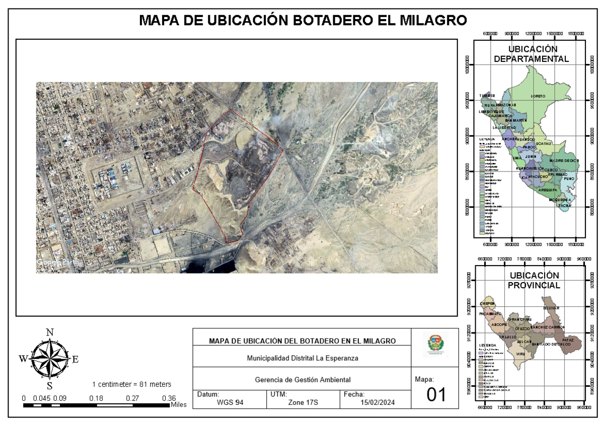 Botadero MAPA - MAPA DE UBICACIÓN BOTADERO EL MILAGRO ####### LORETO ...
