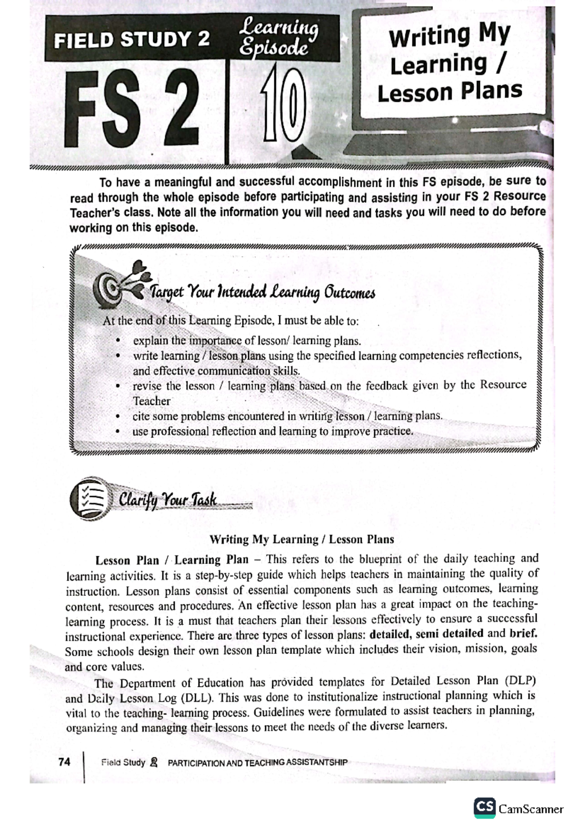 FS 2 L.E 10 ( Basaca, Micah E) - FIELD STUDY 2 Learning Episode Writing My Learning FS2 10 ...