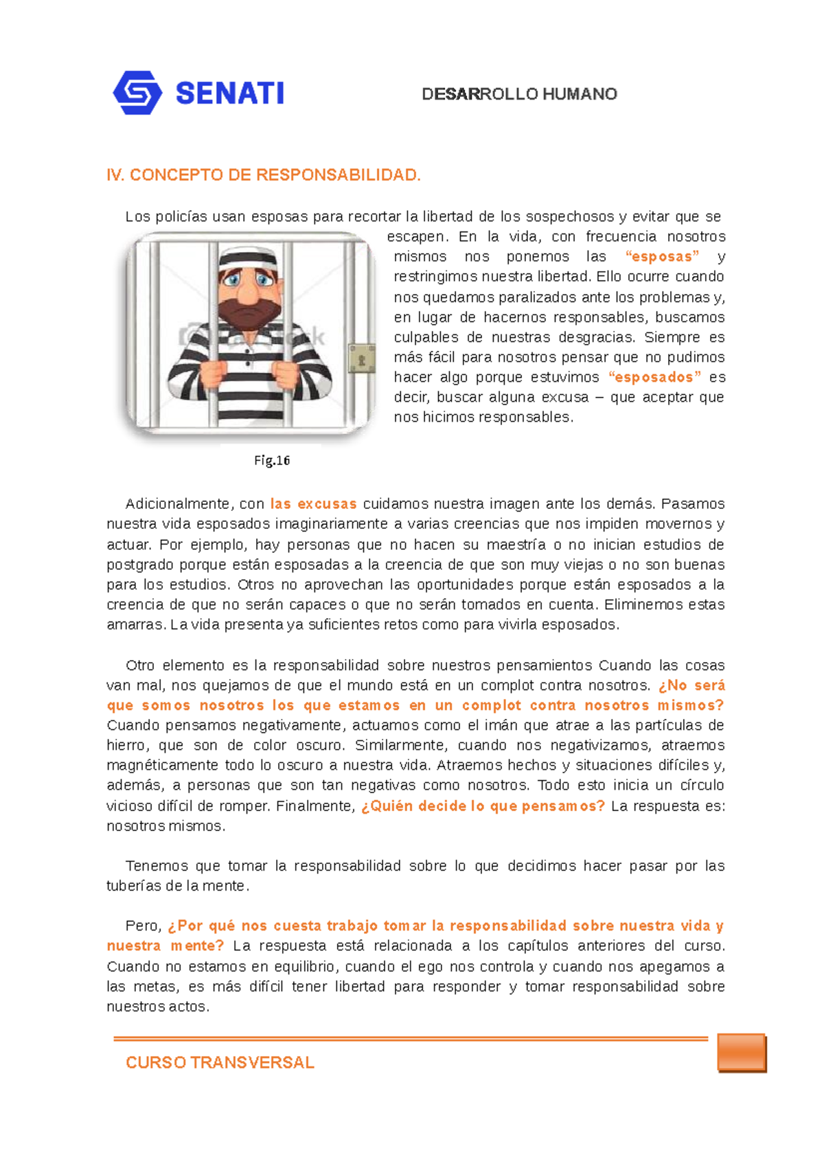 Desarrollo Humano - DESARROESAR LLLLO HHUMANOMANO 1 CURSO TRANSVERSAL ...