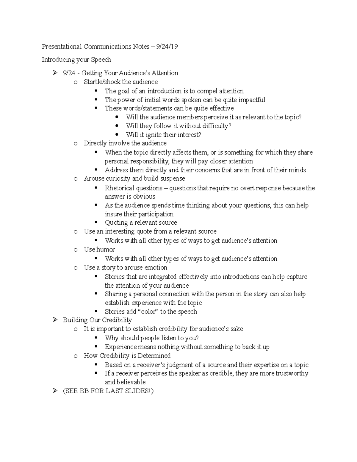 PC Notes 9 - Presentational Communications Notes – 9/24/ Introducing ...