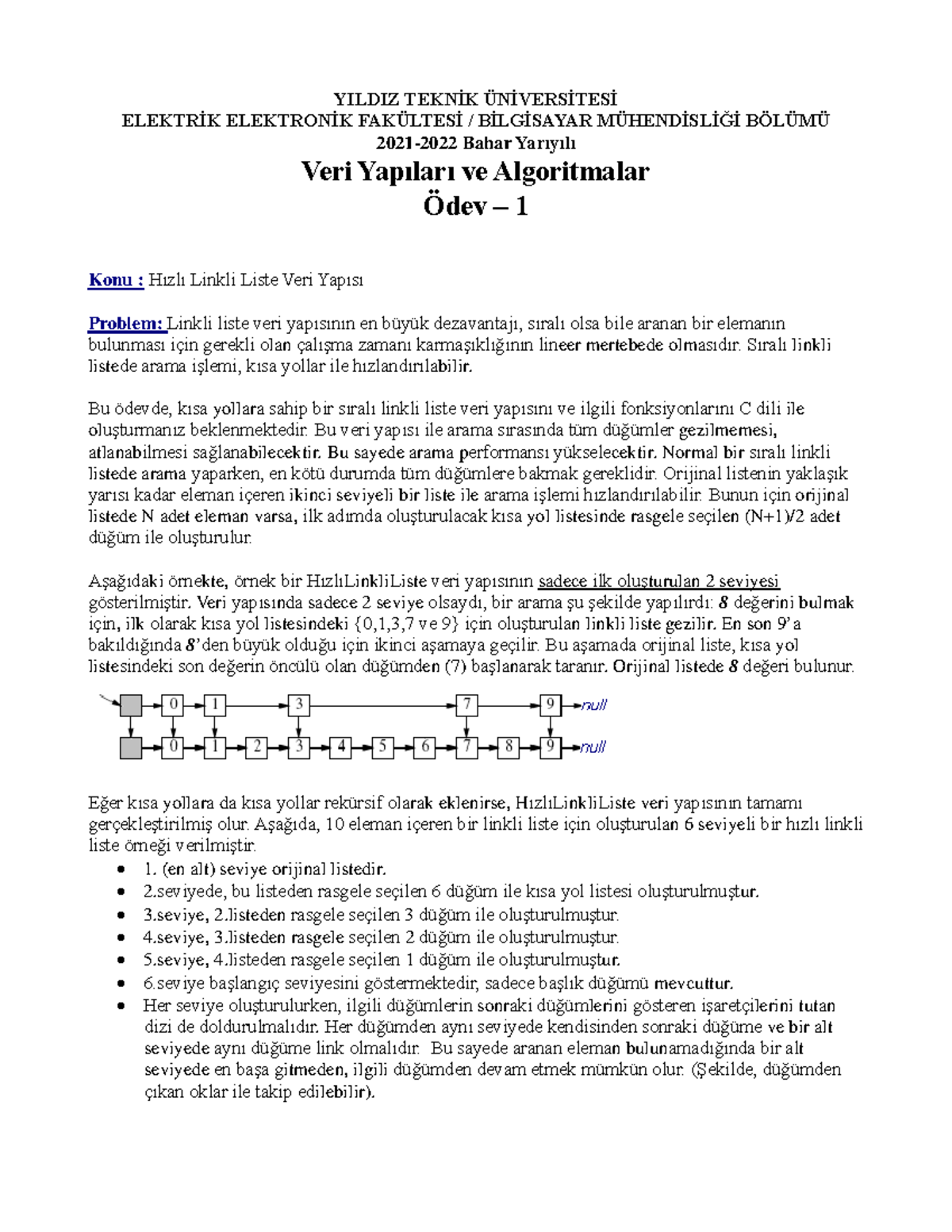 Veri odev1 - DataStructures_and_Algorithms - YTU - Studocu